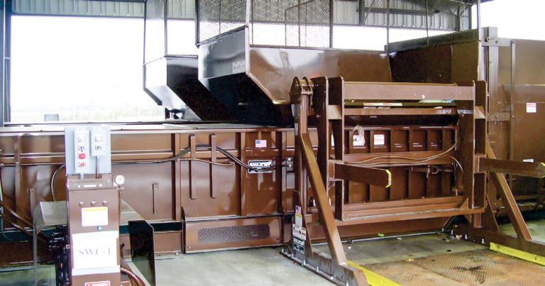 RJ-575 Industrial / Commercial Stationary Trash Compactors For Sale