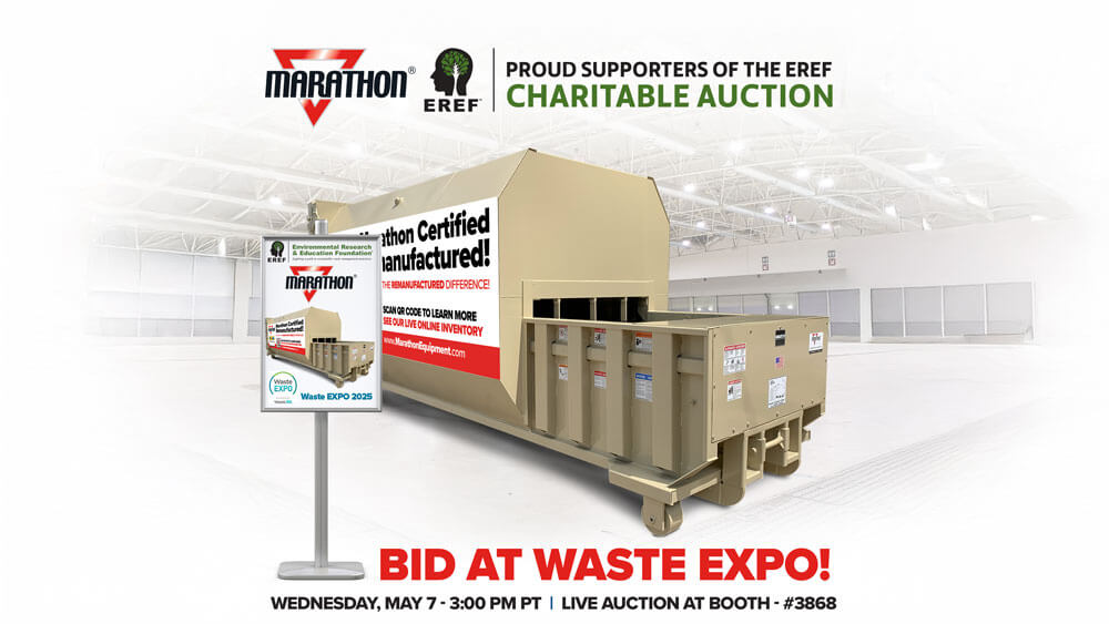 Marathon Equipment Donates Compactor To EREF Auction